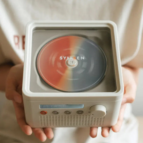 SYITREN R200 Portable Retro CD Player with Built-in Bluetooth Speaker